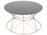 Mendel Round Rose Gold Metal Coffee Table - Contemporary - Coffee ...