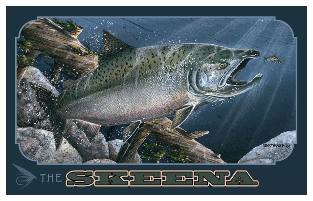 by Artist Dave Bartholet The Skeena River British Art Print, 24"x36 ...