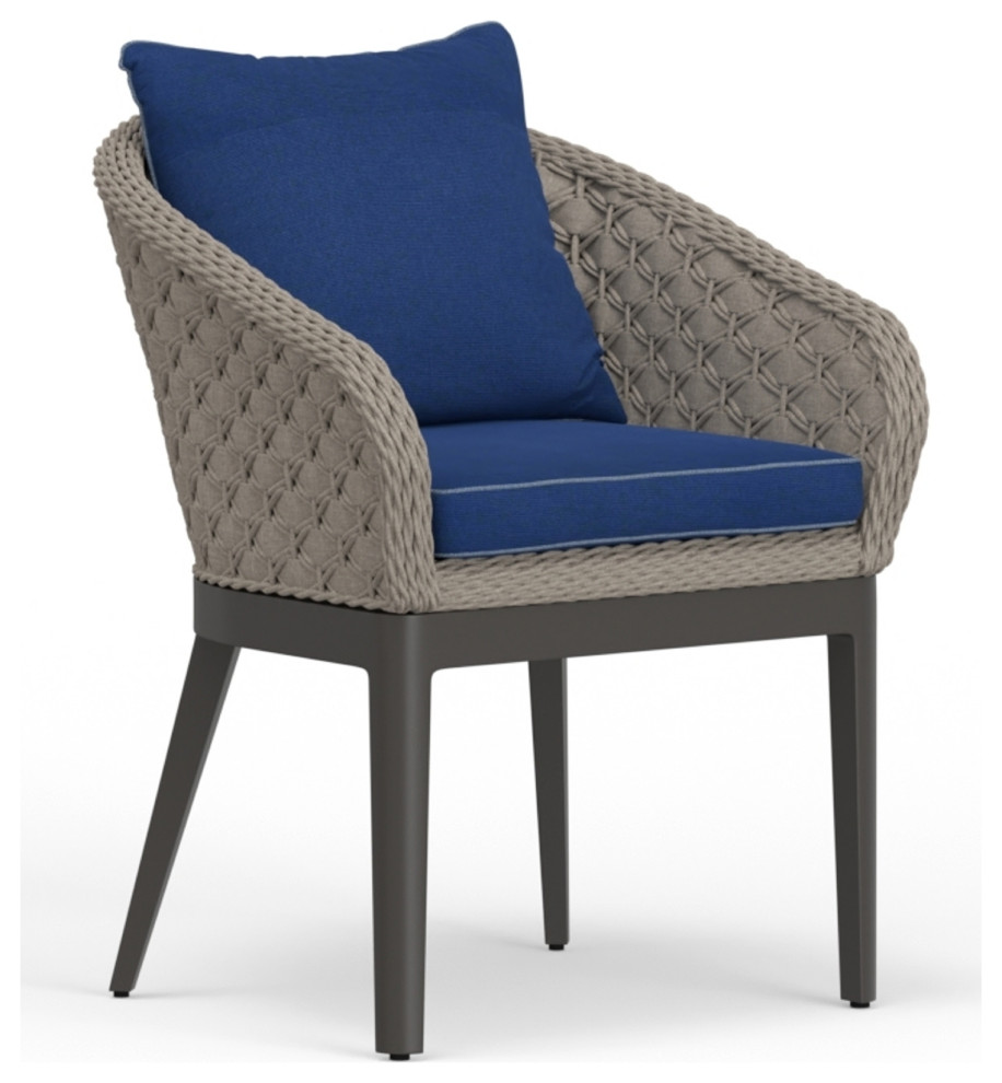 Marbella Dining Chair, No Welt - Beach Style - Outdoor Dining Chairs ...