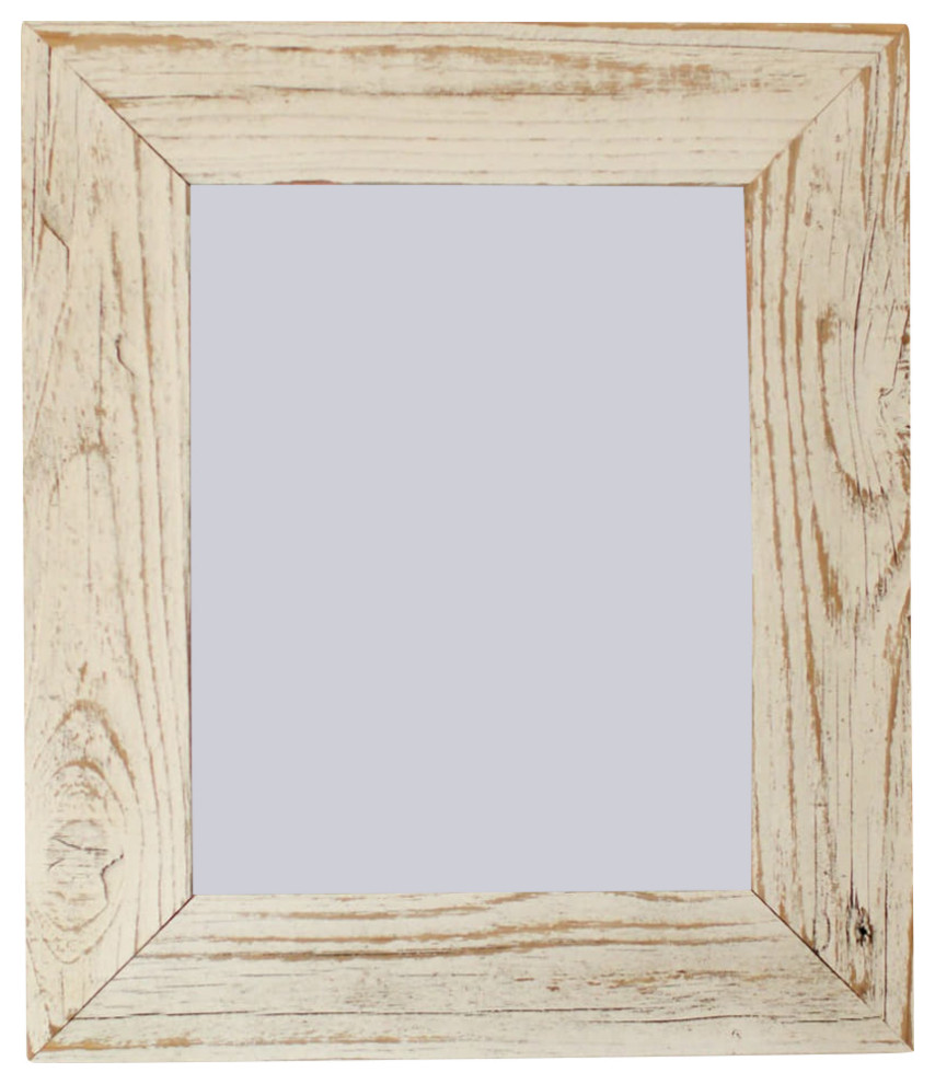 Antique White Reclaimed Wood Frame, 4"x4" - Farmhouse - Picture Frames ...