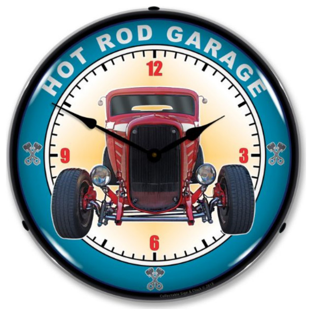 1303431 Hot Rod Garage Clock - Contemporary - Wall Clocks - by ...