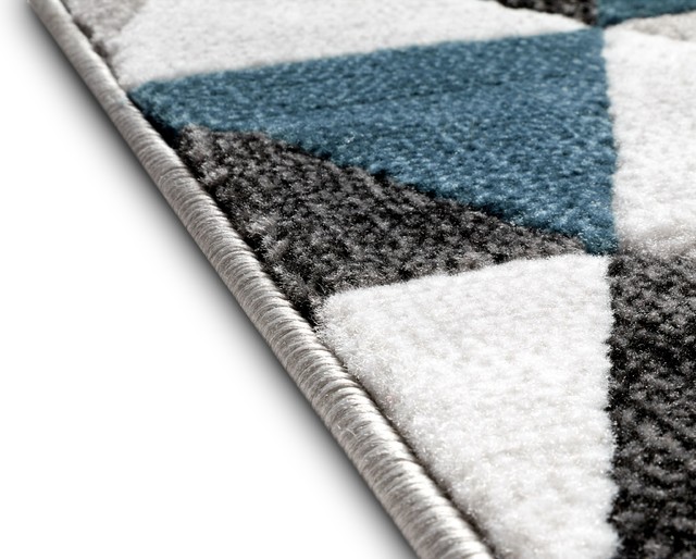 Well Woven Dulcet Retro Shapes Mid-Century Modern Geometric Blue Area ...