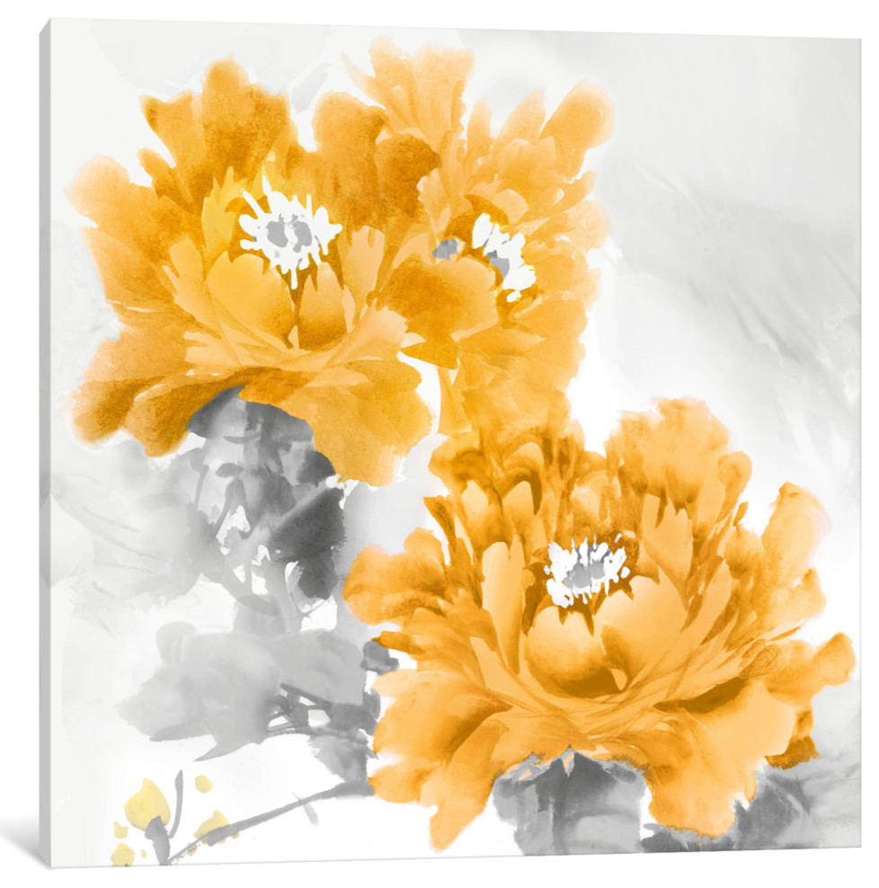 "Flower Bloom In Mandarin II" by Jesse Stevens, Canvas Print, 12x12x1.5" - Contemporary - Prints ...