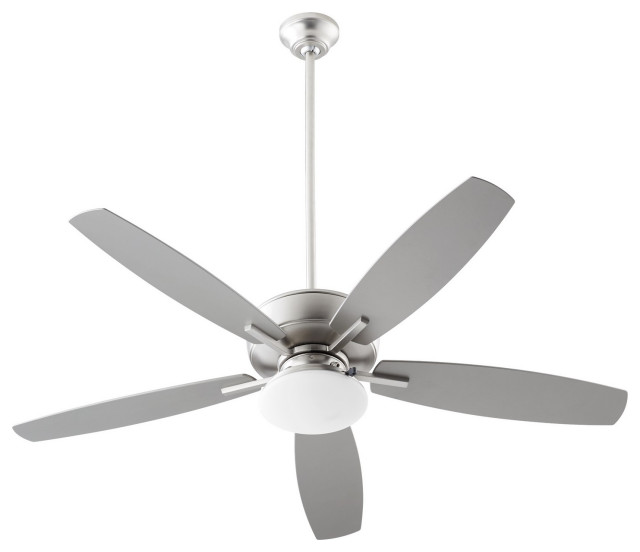 Breeze Patio Plus 52 Patio Fan, Satin Nickel - Transitional - Ceiling ...