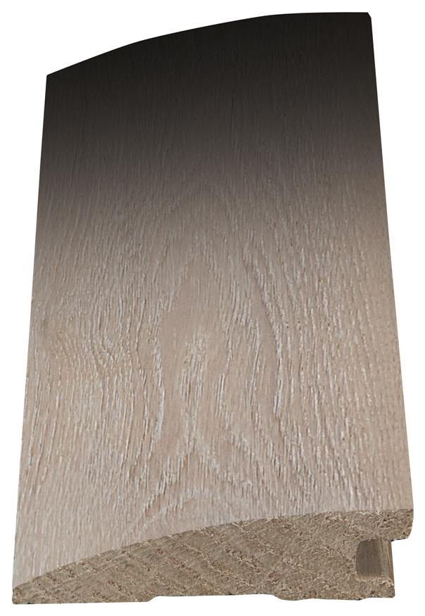 European White Oak Flush Reducer, 1/2"x2"x78", Wood Molding-Sunbleached ...