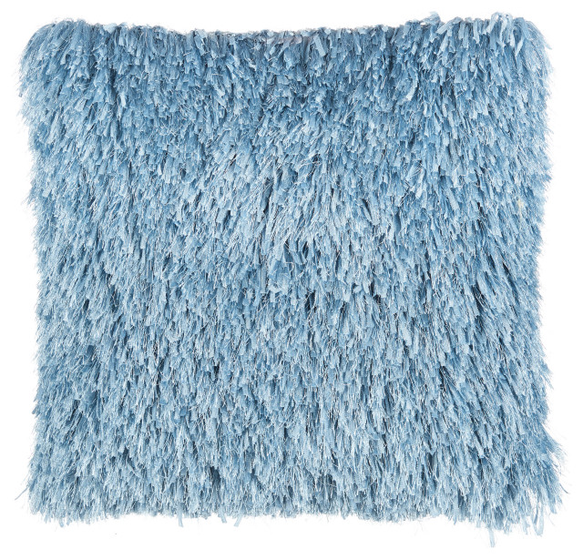Nourison Home 20"x20" Mina Victory Shag Soft Ribbon Shag Ocean Throw ...