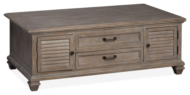 Lift Top Storage Cocktail Table WithCasters - French Country - Coffee ...