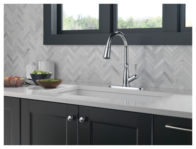 Delta 9110-DST Westville 1.8 GPM 1 Hole Pull Down Kitchen Faucet ...