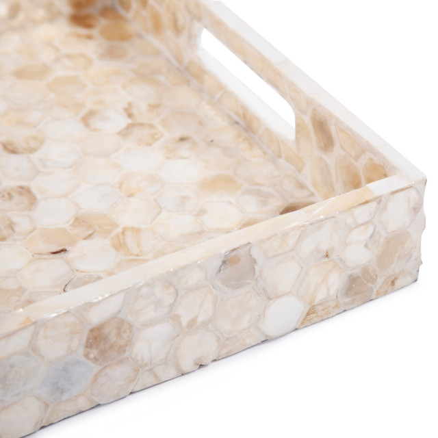 Rectangular Capiz Shell Tray - Beach Style - Serving Trays - by GwG ...