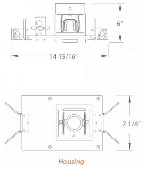 LED Precision Multiple Single-Light New Construction Non-IC Housing ...