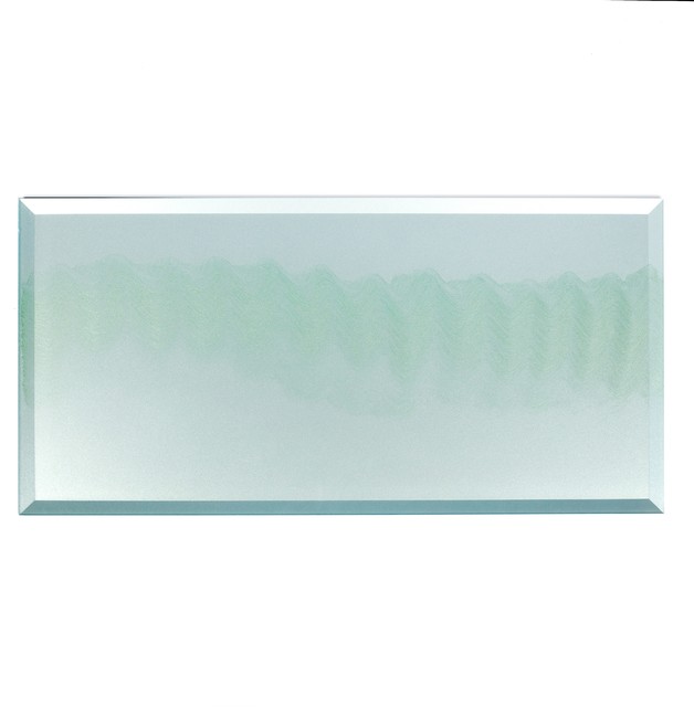 Forever 8"x16" Reverse Bevel Glass Subway Tile,Glossy Green ...