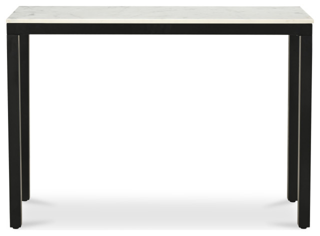 Parson White Marble Console Table - Transitional - Console Tables - by ...