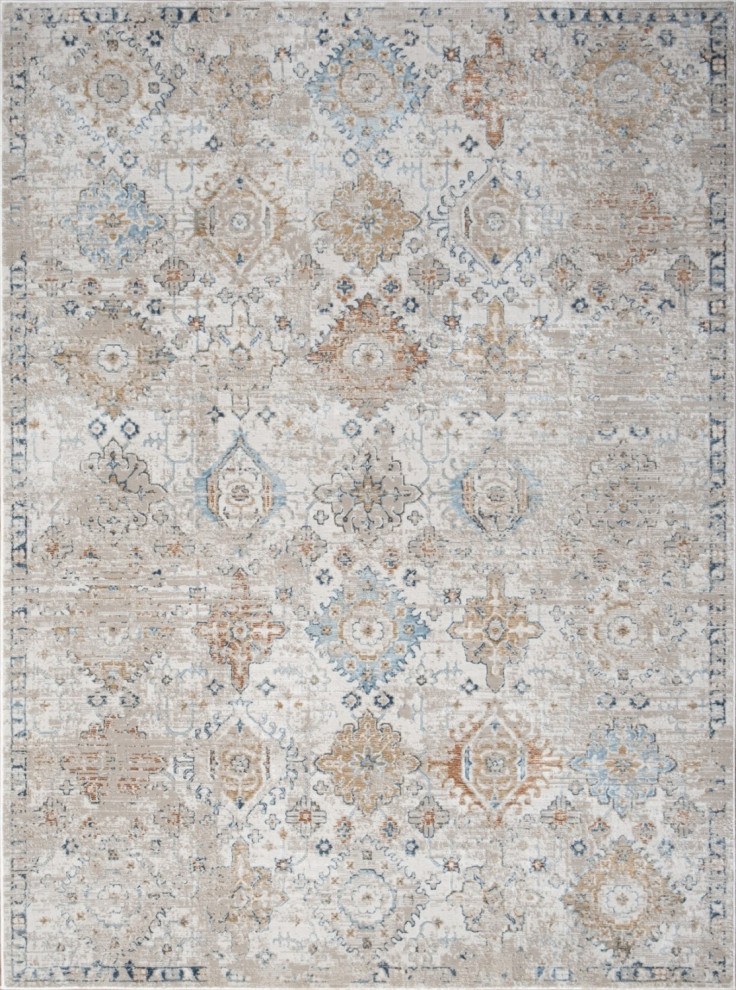 Generations GEN7006 Ivory 7 ft. 10 in. x 10 ft. 3 in. Area Rug, 7'10 ...
