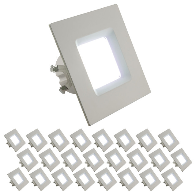 LED Square Retrofit Downlight, Dimmable, 120V, 4" - Contemporary ...