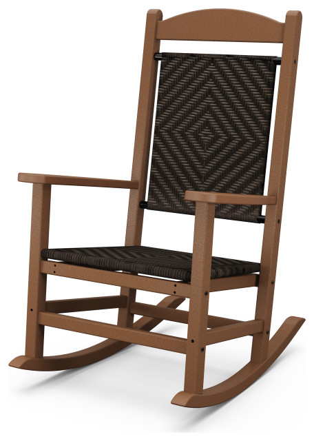 Polywood Presidential Woven Rocking Chair - Tropical - Outdoor Rocking ...
