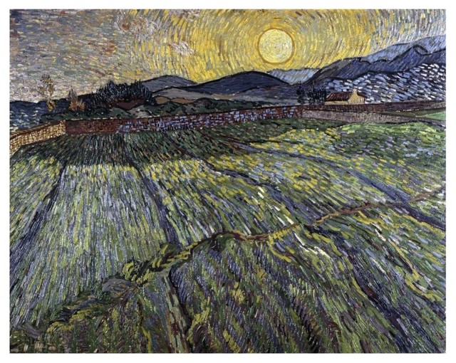 "Enclosed Field with Rising Sun, Saint-Remy" Print by Vincent Van Gogh ...