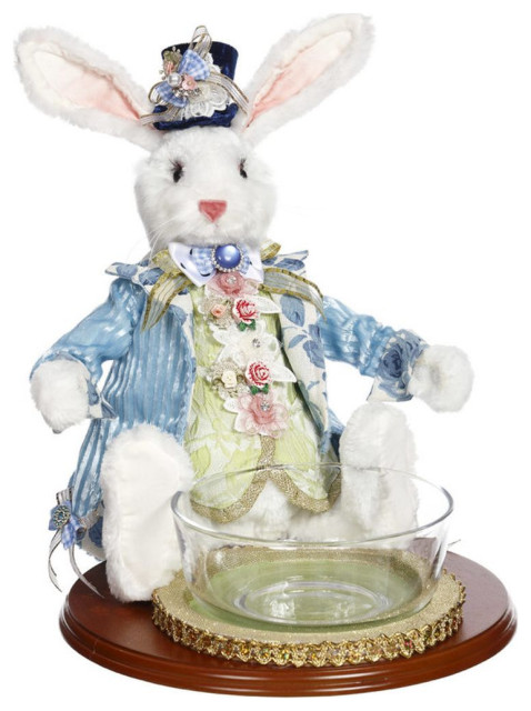 Mark Roberts 2020 Collection Rabbit with Glass Bowl Figurine, 15 ...