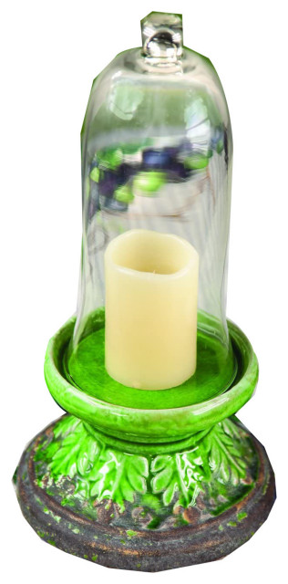 The Vintner'S Cottage Glass Cloche - Farmhouse - Candleholders - by ...
