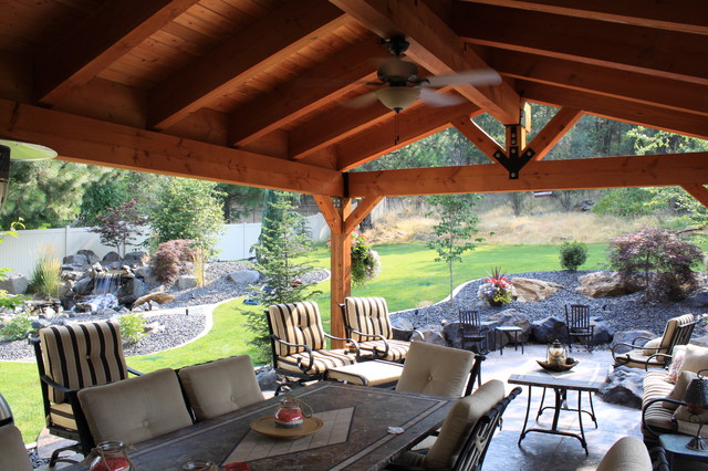 Liberty Lake Covered Patio Addition - Craftsman - Patio - Seattle - by ...