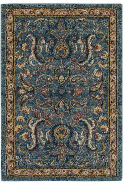 Nourison Nourison 2020 Teal Area Rug, 2'x3' - Traditional - Area Rugs ...
