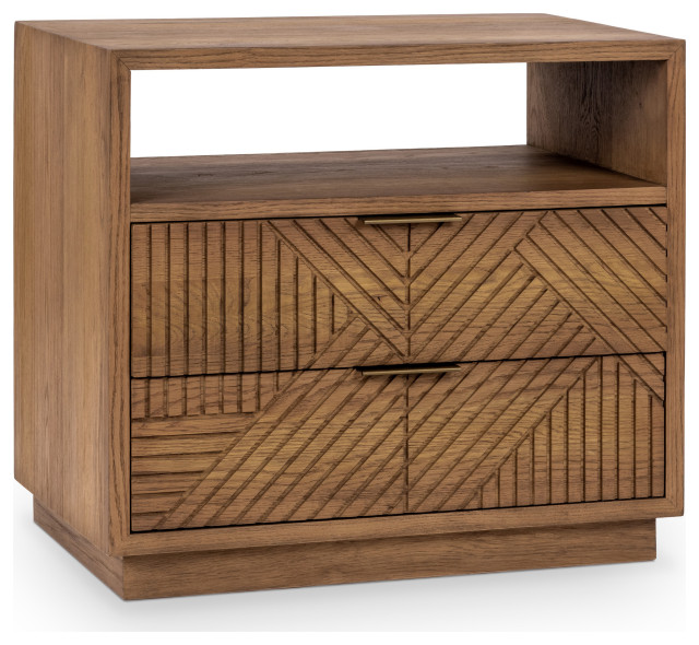 Santa Clara 2-Drawer Wood Night Stand by Kosas Home - Transitional ...