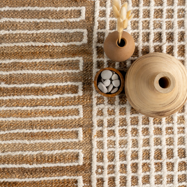 Emily Henderson x RugsUSA Geneva Tasseled Jute Rug, 4' x 6' - Beach ...