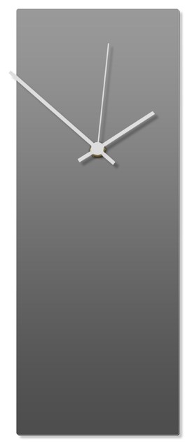 Contemporary Clock 'Grayout White Clock' Artisan-Made Gray Kitchen ...