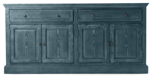 70" Traditional Oak Sideboard Buffet - Transitional - Buffets And ...