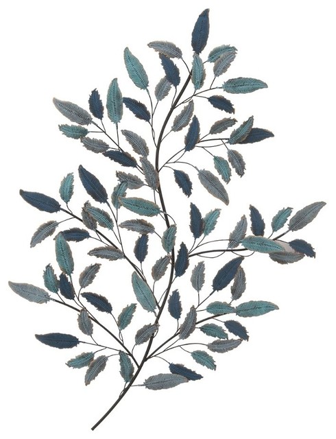 Traditional Blue Metal Wall Decor 95264 - Contemporary - Metal Wall Art ...