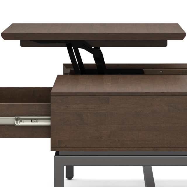 Banting Solid Hardwood Lift Top Coffee Table - Industrial - Coffee ...