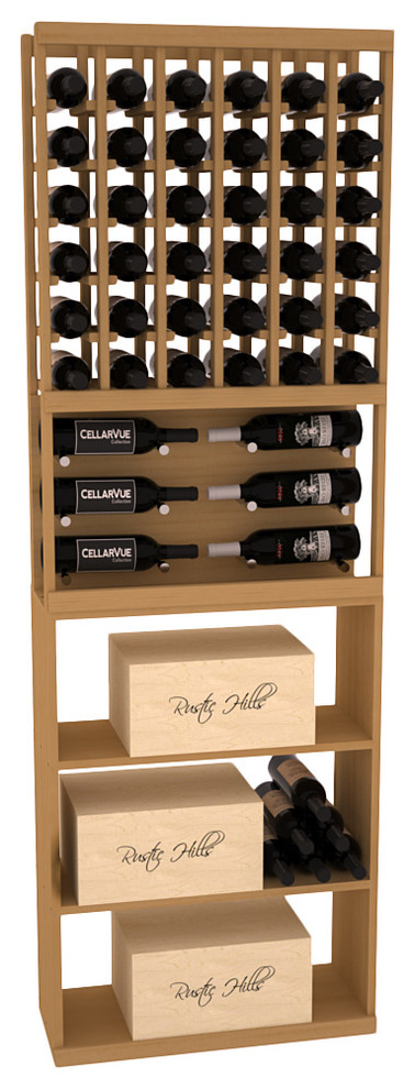 CellarVue Ponderosa Pine Showcase Wine Rack Combo, Pine Unstained ...