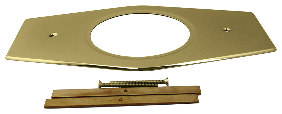 One-Hole Remodel Plate for Moen and Delta, Polished Brass - Traditional ...