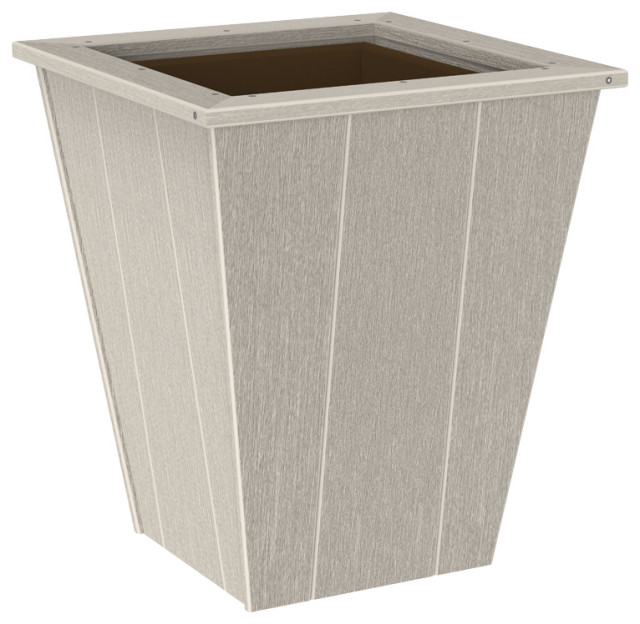 Poly Elite Planter, 22 Inch - Transitional - Outdoor Pots And Planters ...