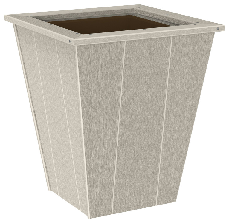 Poly Elite Planter, 22 Inch - Transitional - Outdoor Pots And Planters ...