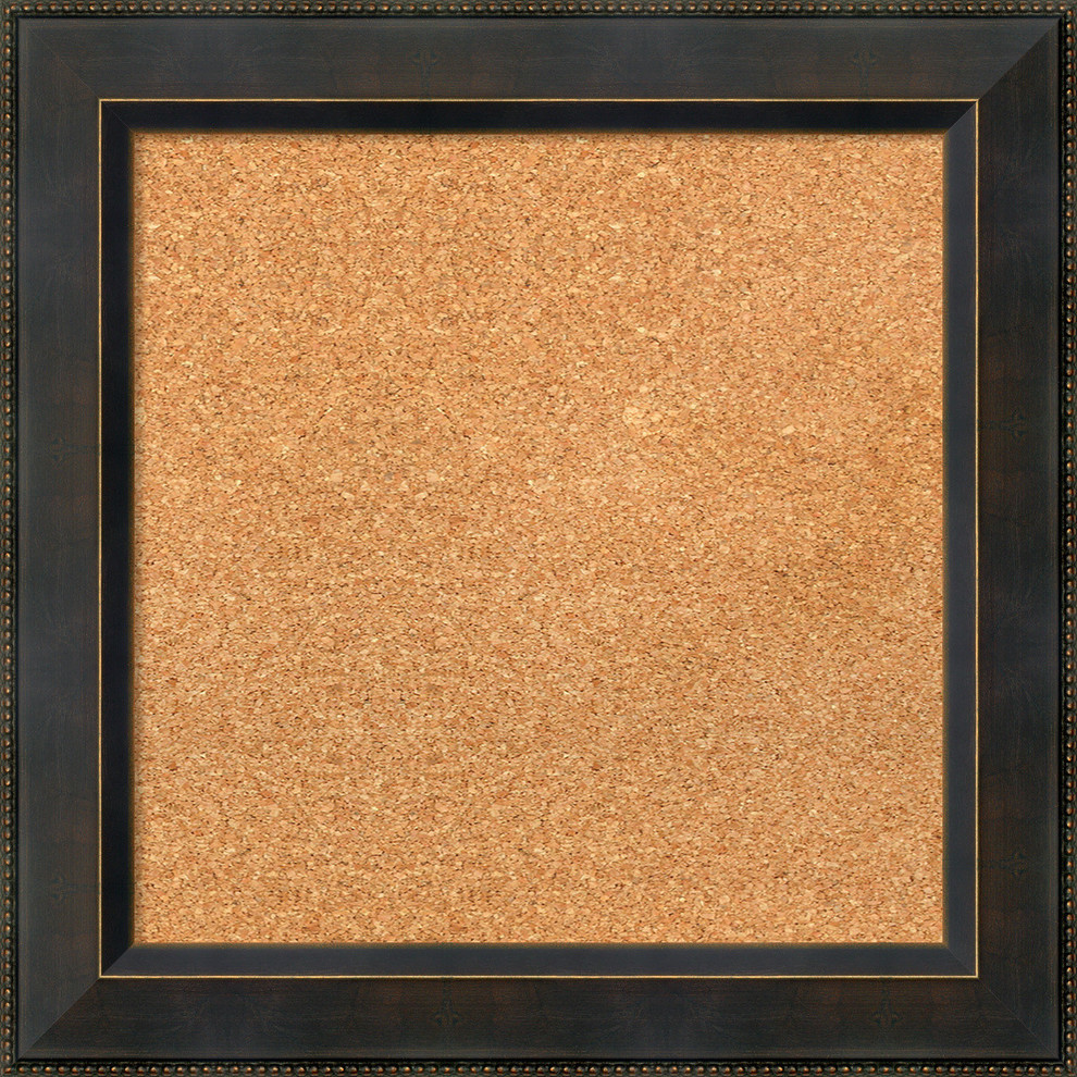 Framed Cork Board, Small-Large, Signore Bronze Wood, 21"x21 ...