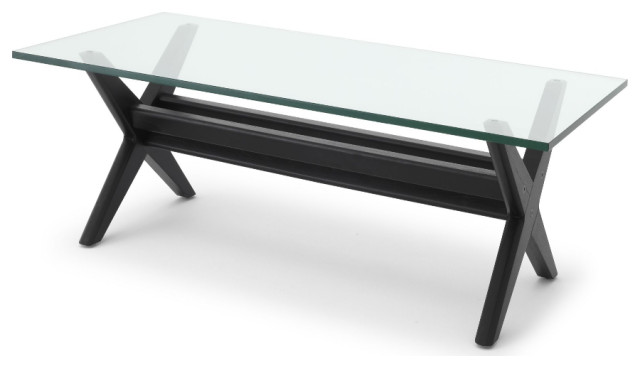 Black X-Shaped Legs Coffee Table | Eichholtz Maynor - Midcentury ...