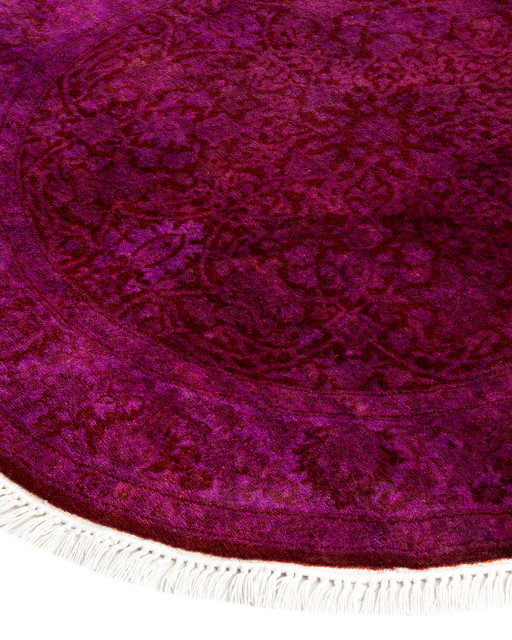 Fine Vibrance, One-of-a-Kind Hand-Knotted Area Rug Purple, 3'1"x3'1 ...