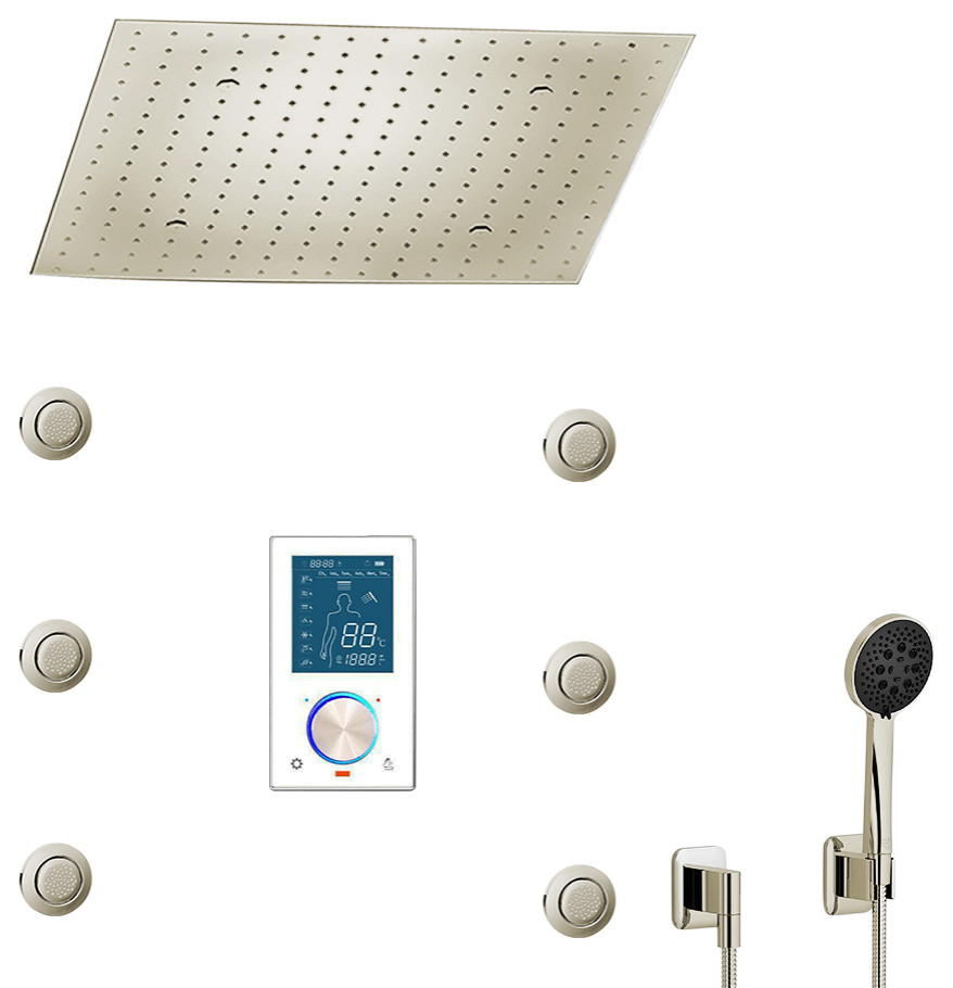 40" Monarc LED Shower Set, Complete With Mixer and Body Jets ...