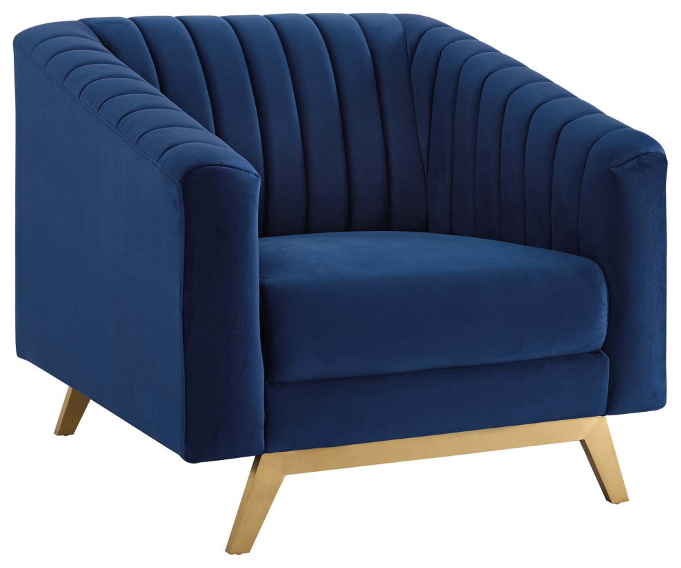 Valiant Vertical Channel Tufted Performance Velvet Armchair by Modway ...