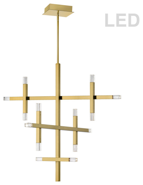 Francesca LED Chandelier in Aged Brass - Modern - Chandeliers - by ...