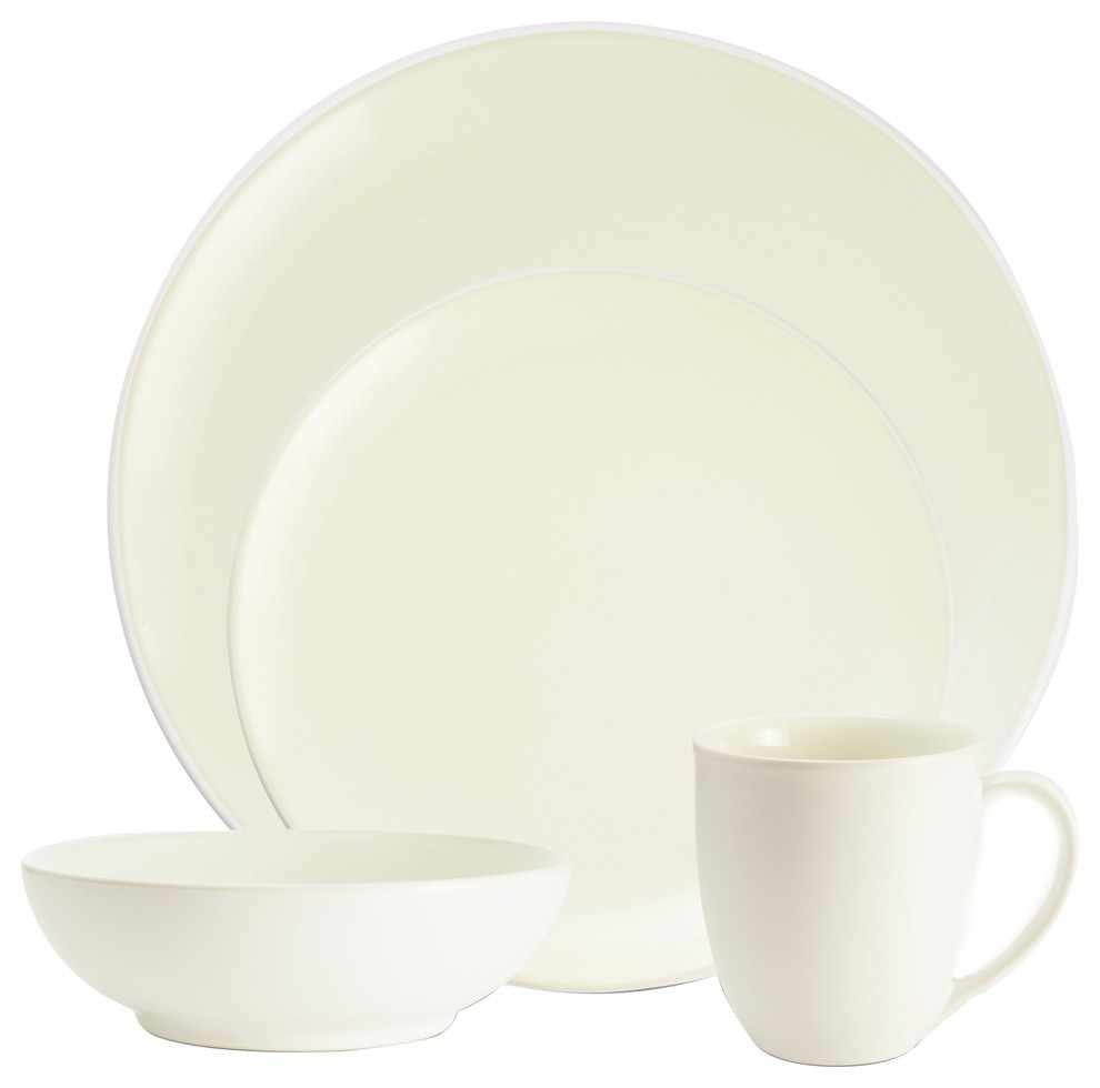 Noritake Colorwave White Coupe 32Pc Dinnerware Set, Service for 8 ...
