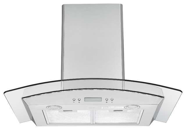 Glass Canopy Stainless Steel Range Hood - Contemporary - Range Hoods ...