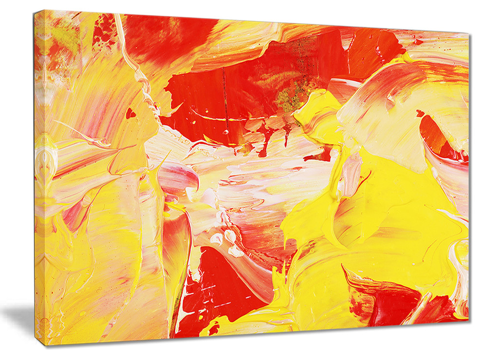 "Yellow and Red Abstract Art" Abstract Canvas Print, 20"x12 ...