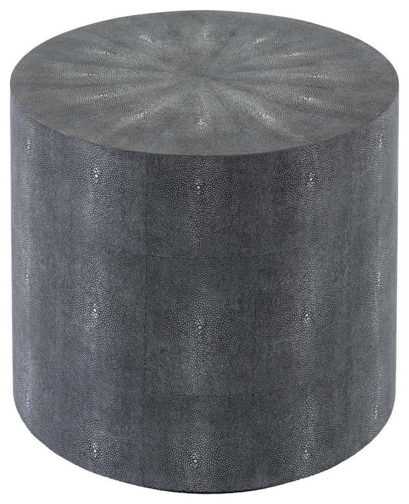 Javon Faux Shagreen End Table Black - Contemporary - Side Tables And ...