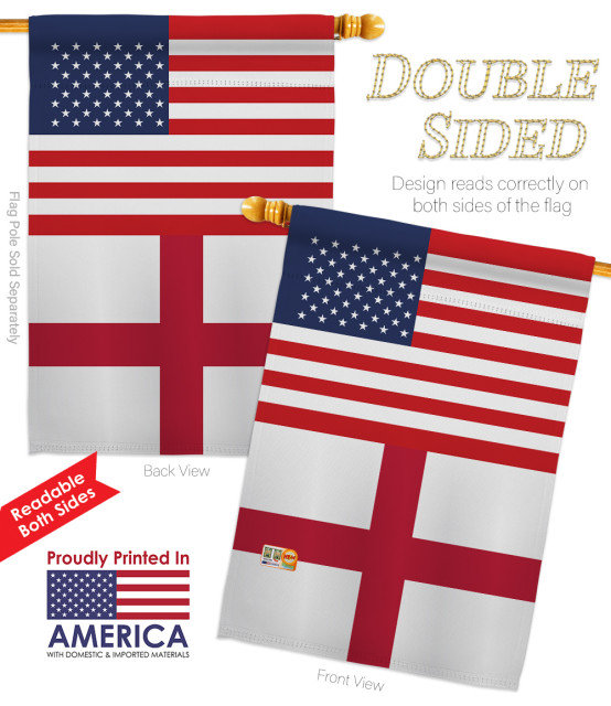 England US Friendship of the World Nationality House Flag, 28" X 40" X ...