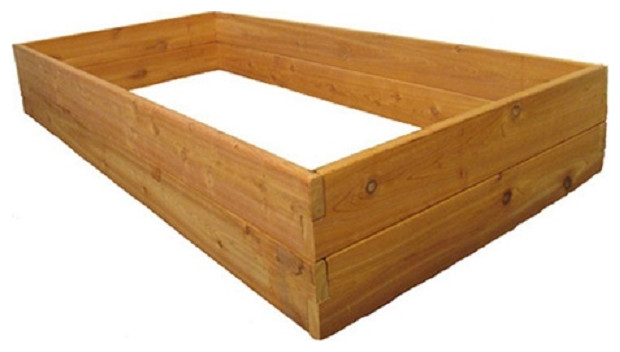 Beautiful Red Cedar Wood Raised Garden Bed Planter - Rustic - Outdoor ...