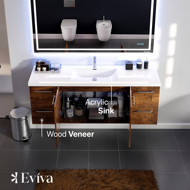 Eviva Axel 60" Vanity With Single Sink - Contemporary - Bathroom ...