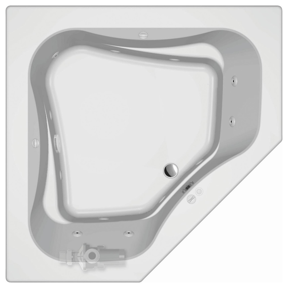 Jacuzzi P5D6060WCL1HX Primo 60" Drop In Acrylic Whirlpool Tub ...