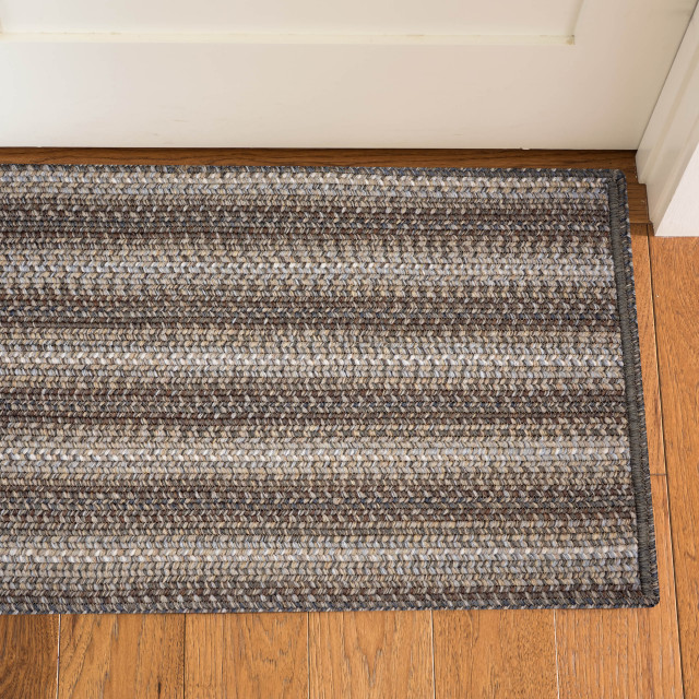 Homespice Decor 20 x 30" Rectangular Woodgrain Ultra Durable Braided ...