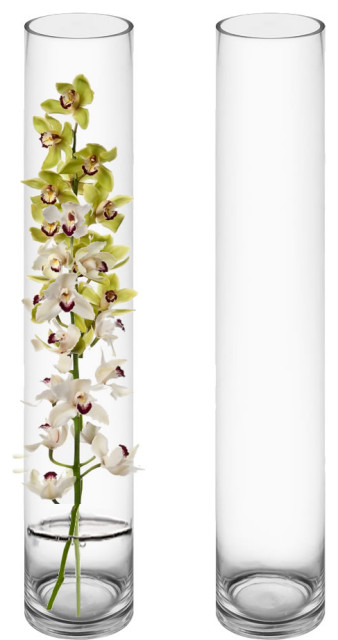 Glass Cylinder Vases in 4 inches Diameter for Wedding and Parties ...